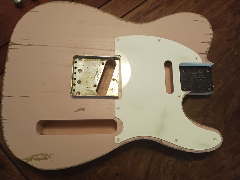 Custom Telecaster Relic Body, Shell Pink Nitro, Pine, w/Parts | Reverb