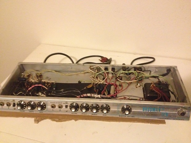 Fender Bassman Ten 10 Chassis W/ Tubes 1974 silver | Reverb