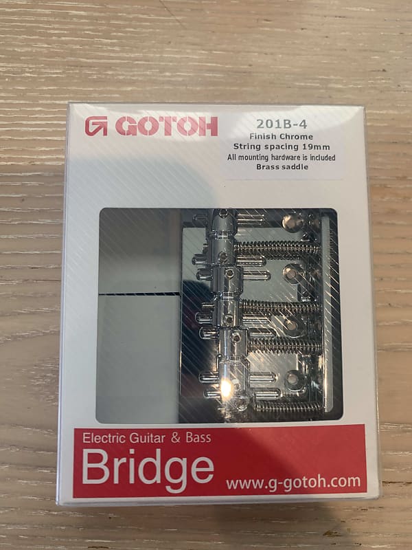 Gotoh 201B-4 4 String Bass Bridge 2024 - Chrome | Reverb