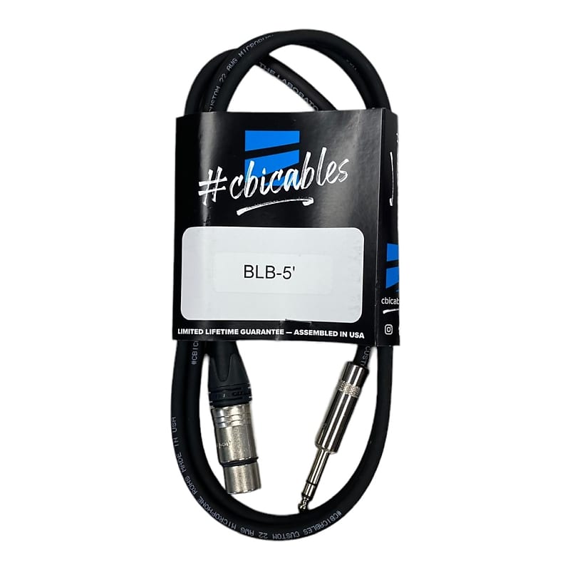 CBI Balanced Line Cable, 1/4" TRS to XLR Female, 5 | Reverb Canada