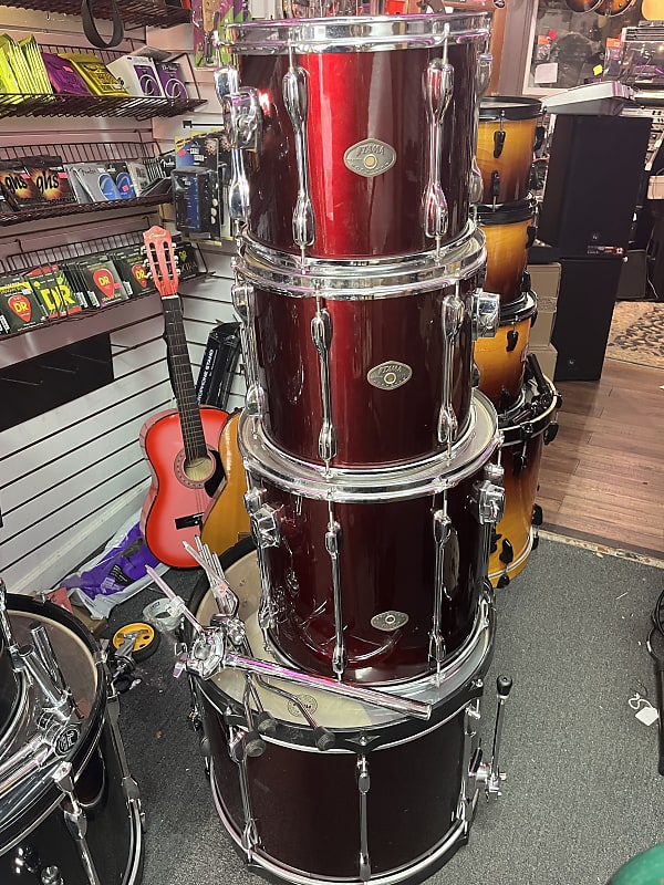 TAMA Rockstar 4 Piece Drum Set Shell Pack - Wine Red | Reverb