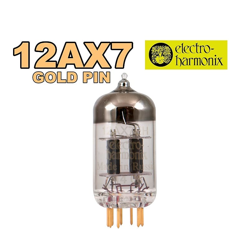 Electro-Harmonix 12AX7 Gold Pin Vacuum Tube Made in Russia | Reverb