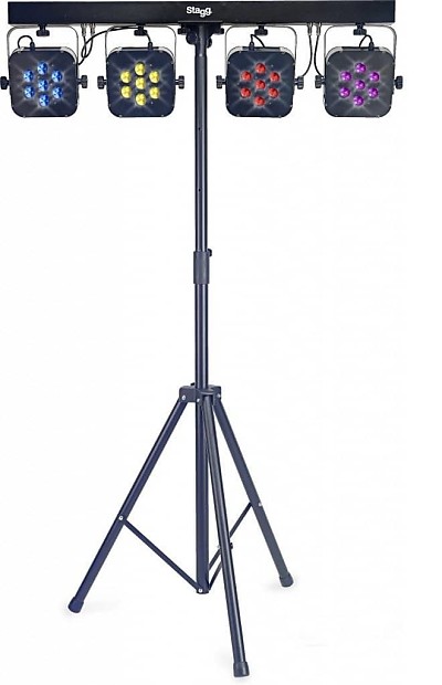 Stagg SLI FLATSET1-1 Tri-LED Adjustable Height Lighting Set | Reverb