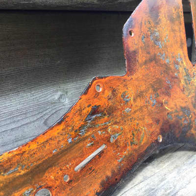 Rusted Relics thinline pickguard deep orange rust with | Reverb Canada