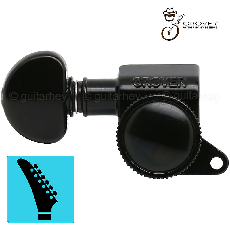 NEW Grover 505BCL6 LEFTY Mini Roto-Grip Locking Rotomatic 6 | Reverb