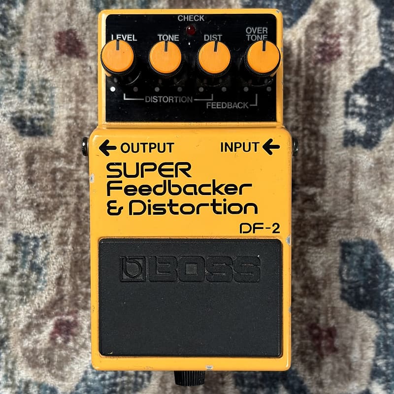 1980s BOSS DF-2 SUPER Feedbacker & Distortion MIJ Black Label | Reverb