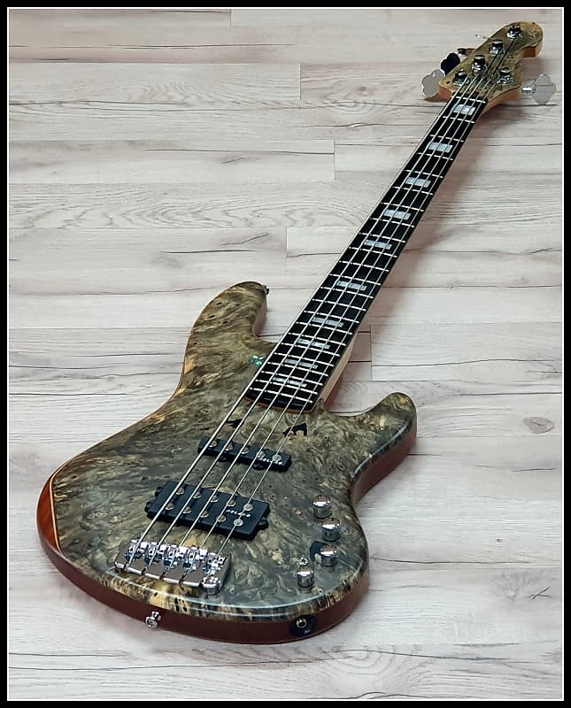 Sandberg California II TM5 Ebony, Rarewood Buckeye Burl Top, | Reverb