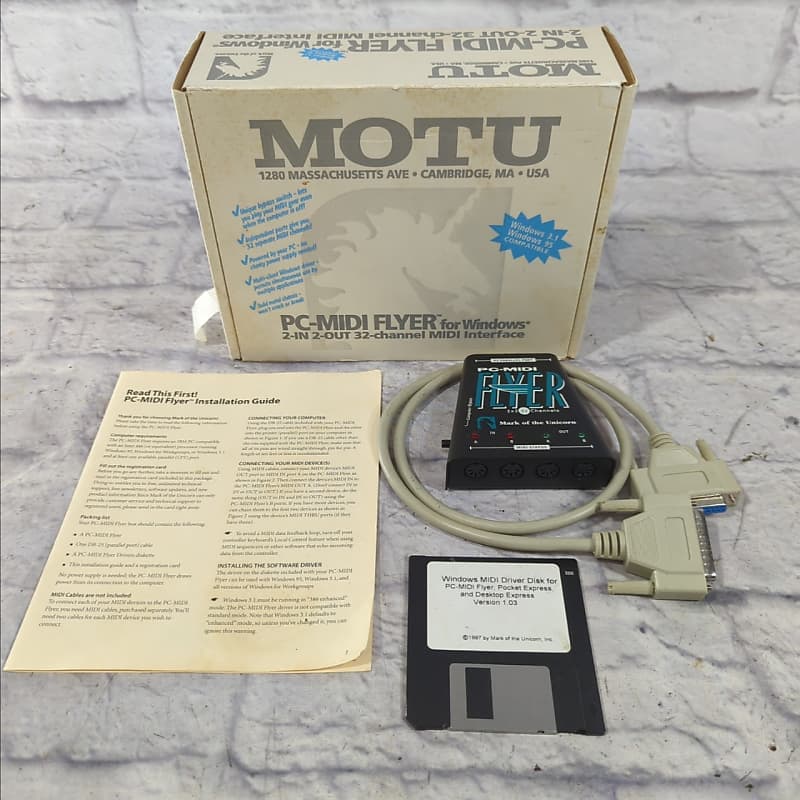 Motu PC Midi Flyer PC Adapter Controller | Reverb
