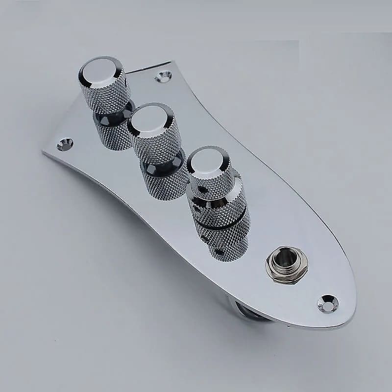 Chrome Jazz Bass Style 2 Band Preamp Loaded Prewired Control | Reverb