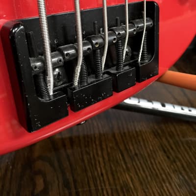 Red Carvin USA 5-String Factory Bass BK5 w/ Original Case | Reverb