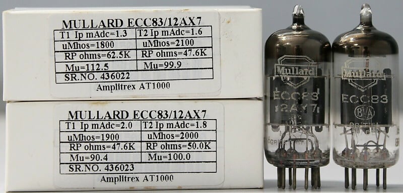12AX7 ECC83 Mullard Copper Post Blackburn made in Gt Britain | Reverb
