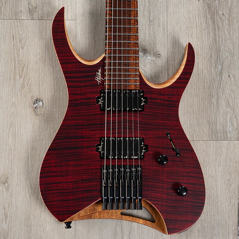 Mayones Hydra Elite 7 Headless 7-String Guitar, 3A Snakewood | Reverb