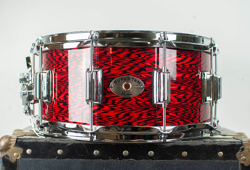 Rogers 6.5x14 SuperTen Wood Shell Snare Drum - Red Onyx | Reverb