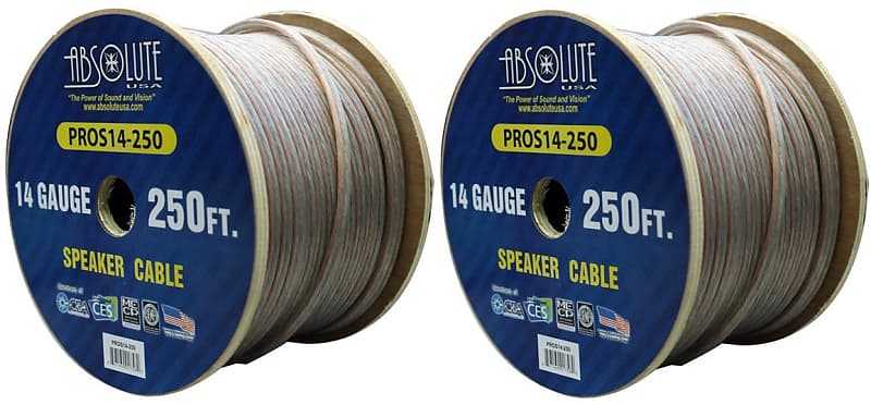 Absolute USA PROS14500 14 Gauge Speaker Wire 500' 14 Gauge | Reverb