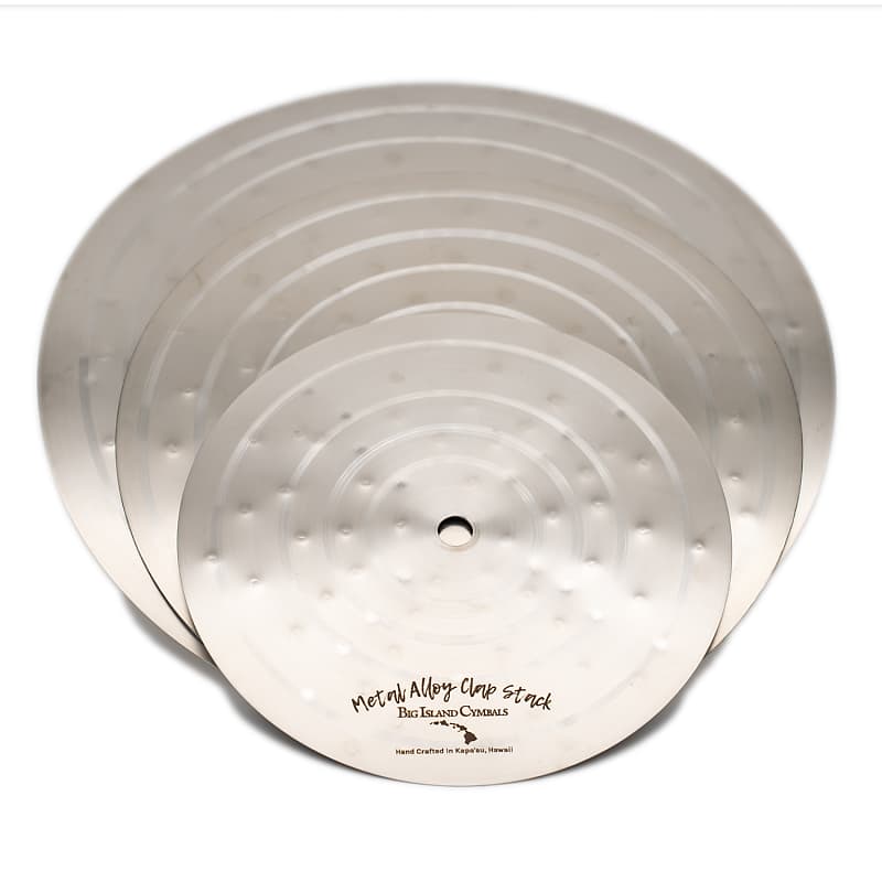 8"/10"/12" Big Island Cymbals Metal Alloy Clap Stack | Reverb