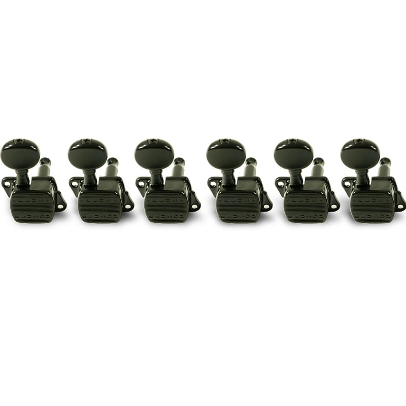 Kluson Plus Series 6 In Line Tuning Machines Black Upgrade | Reverb