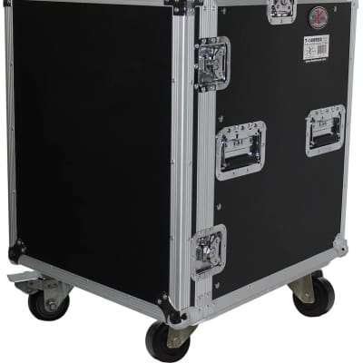 14U Rack x 10U Top Mixer DJ Combo Flight Case w/Laptop Shelf | Reverb