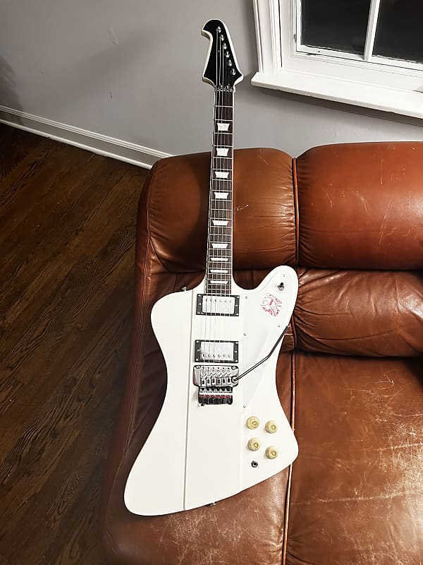 Unbranded Firebird with Floyd Rose - White | Reverb