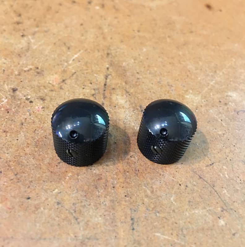 Schaller Knobs Cylinder Diamond-Knurled Black Chrome | Reverb France