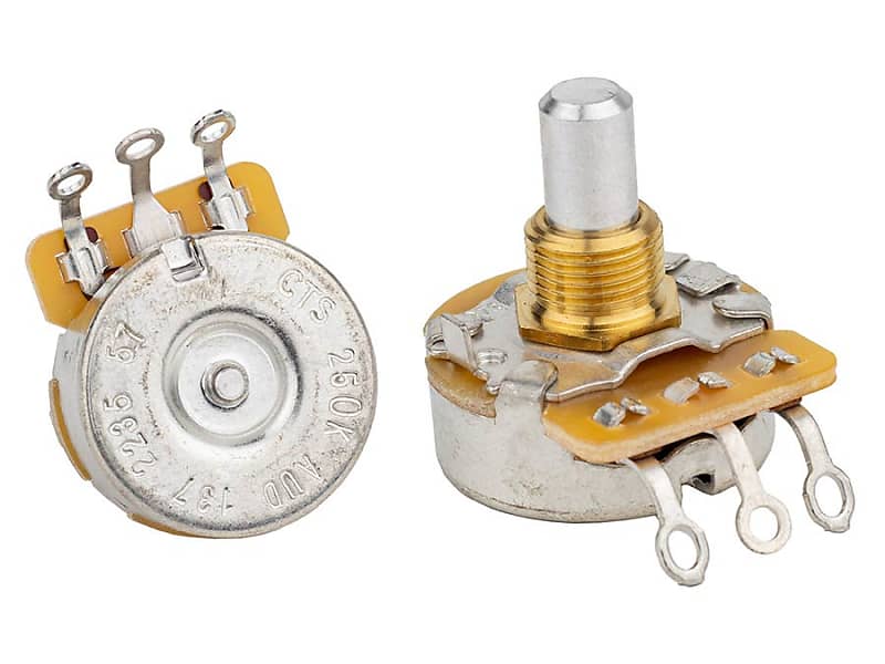 CTS Audio (Log) Pot Short Solid Shaft Vintage Dimple 250k | Reverb UK