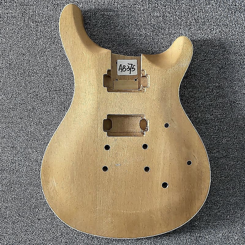 Unfinished Solid Basswood Guitar Double Cutaway Body DIY | Reverb