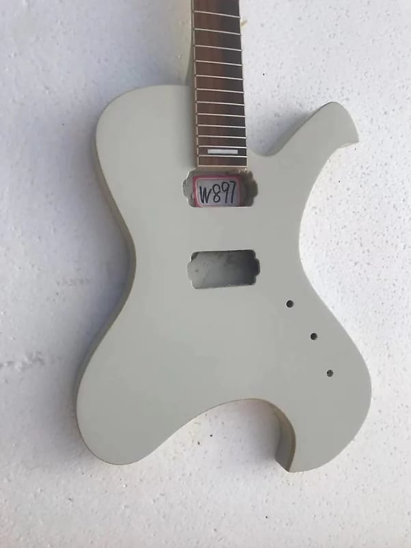 White Guitar Solid Mahogany Body with Neck, Rosewood | Reverb