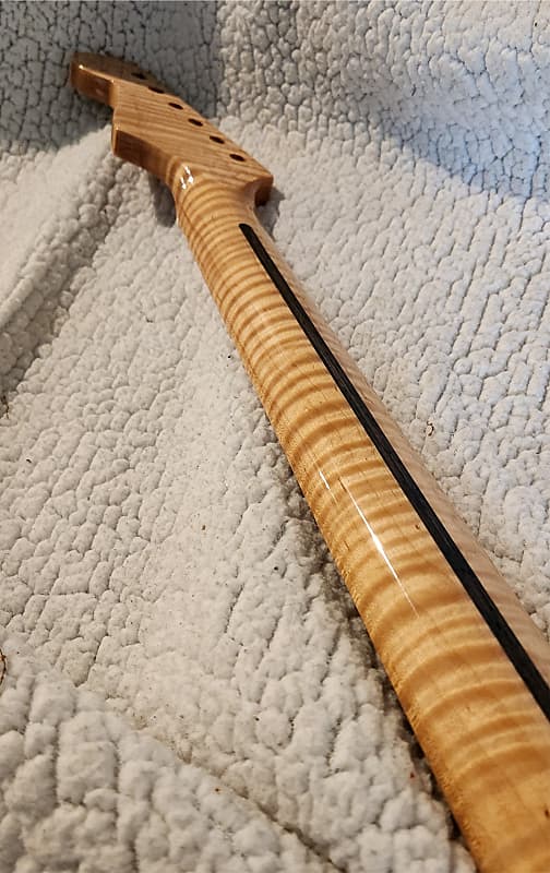 Stunning USA Roasted,flame maple neck. Made for Strat body | Reverb