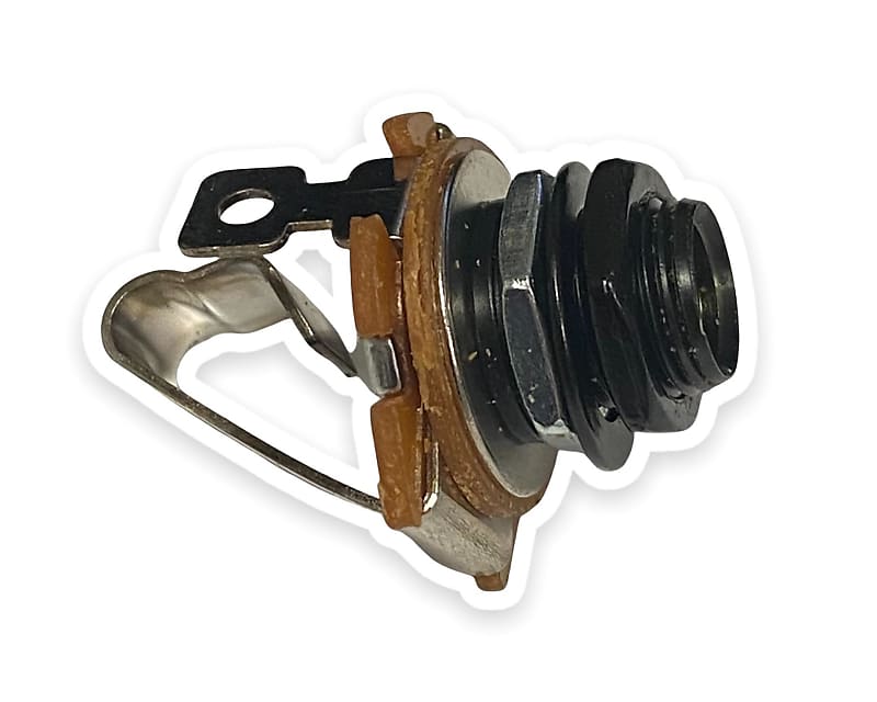 2PJ-002B Black Mono Jack for Guitar or Bass 1/4" Plug | Reverb