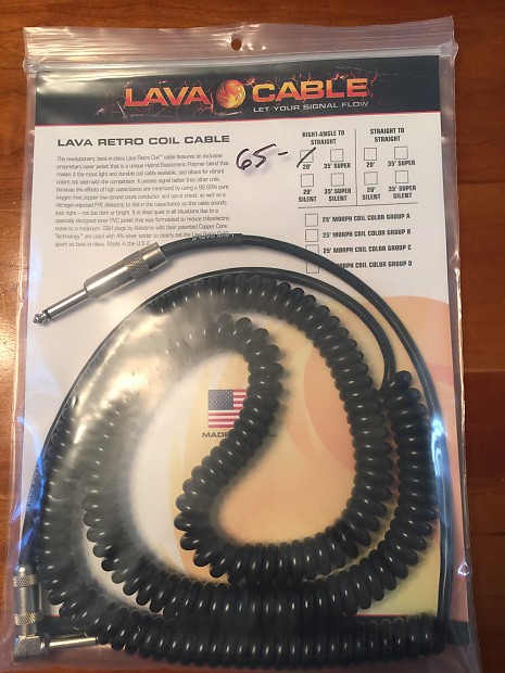 Lava Cable Retro Coil Cable - 20' Stright/Angle | Reverb