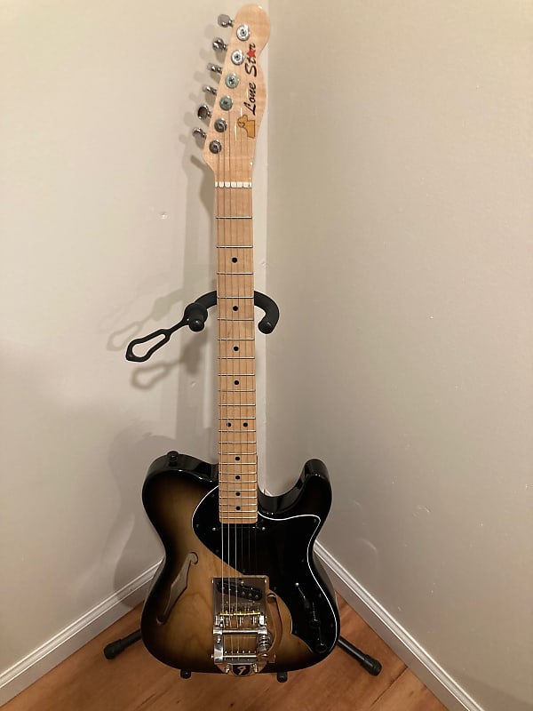 2021 Warmoth Thinline Tele Blackburst w/ F logo Bigsby | Reverb