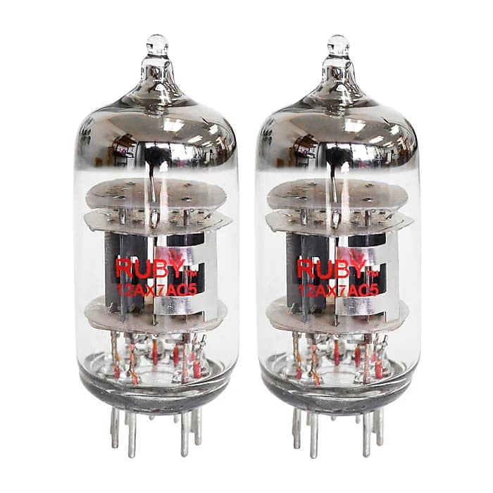 Ruby 12AX7AC5 HG+ Preamp Vacuum Tube PAIR / PREMIUM TESTED | Reverb