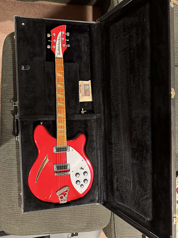 Vintage Rickenbacker 360 1986 rare color Ruby Red w/ original | Reverb