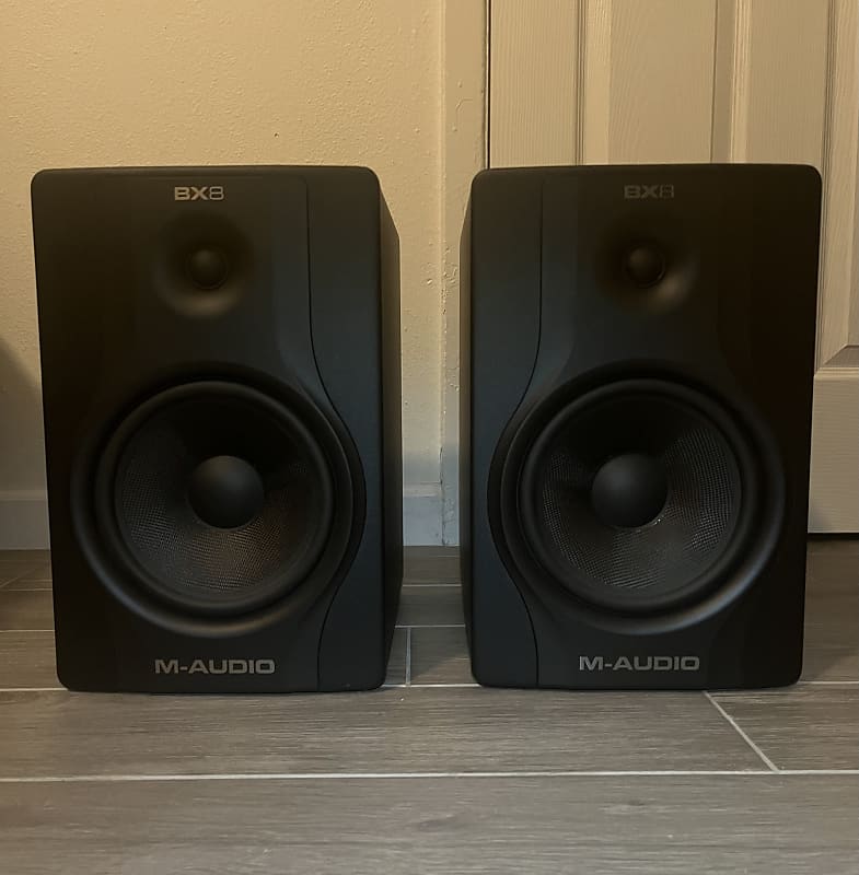 M-Audio BX8 Carbon Black Studio Monitors (Pair) 2015s | Reverb