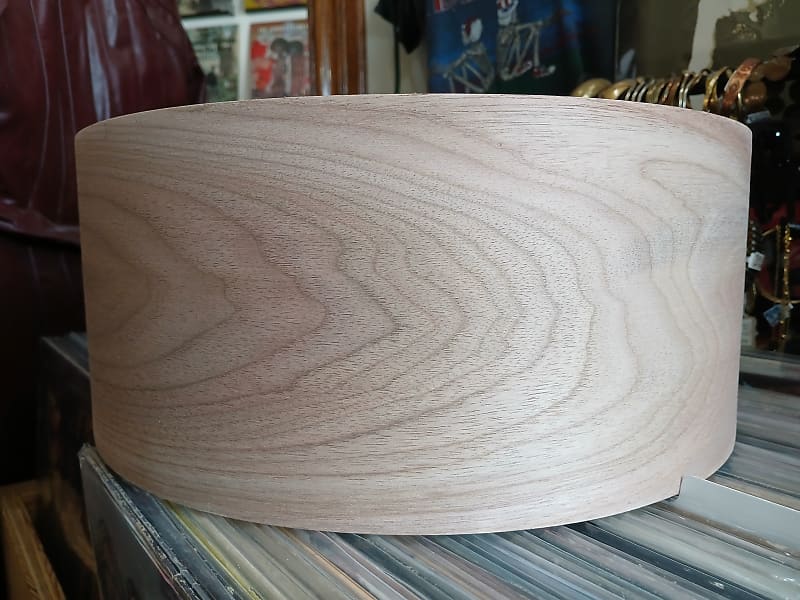14x5.75 walnut sassafras steam Bent semi-solid bare raw snare | Reverb