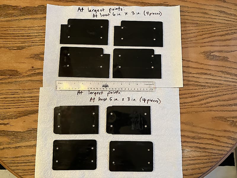 Gibson Vintage Les Paul black plastic backplate material (8 | Reverb
