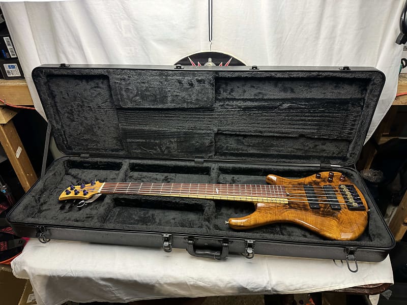 Roscoe SKB-3006 SKB3006 6-string Bass with Myrtle top + Case | Reverb