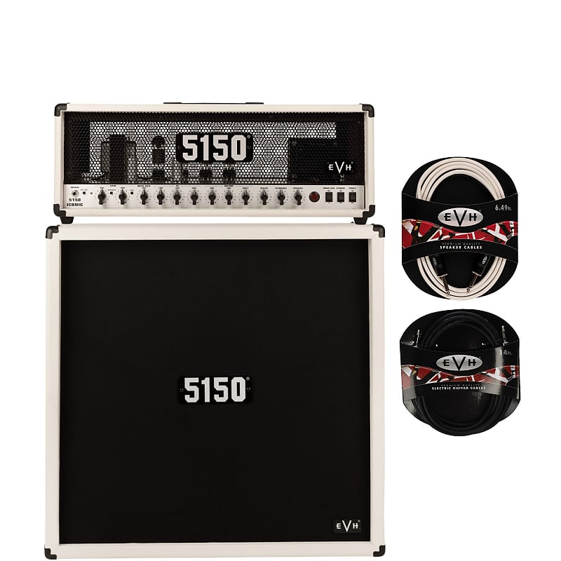 EVH 5150 Iconic Series 80W Amplifier Head (Ivory) with EVH | Reverb