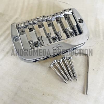 Genuine G&L Saddle Lock Bridge Guitar 6 string - Chrome | Reverb