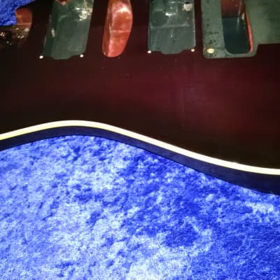 90s Ibanez Ruby Flamed Maple 22 Fret RG HSH Square Heel Body | Reverb