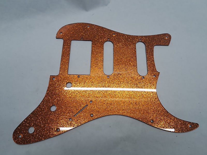 Copper Sparkle Glitter HSS pickguard Fits Fender Strat | Reverb