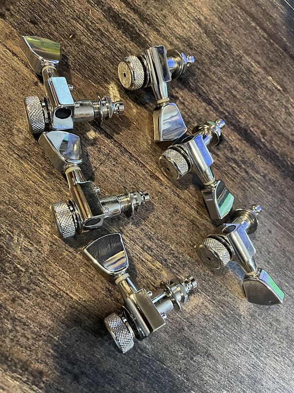 SET OF 6 ESP LOGO LOCKING TUNERS - CHROME - 3 X 3 *RARE* like | Reverb