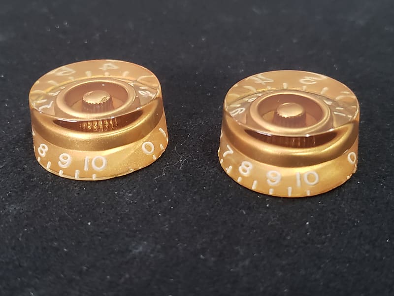 80’s Vintage Gibson Speed Knobs Les Paul Gold Barrel | Reverb