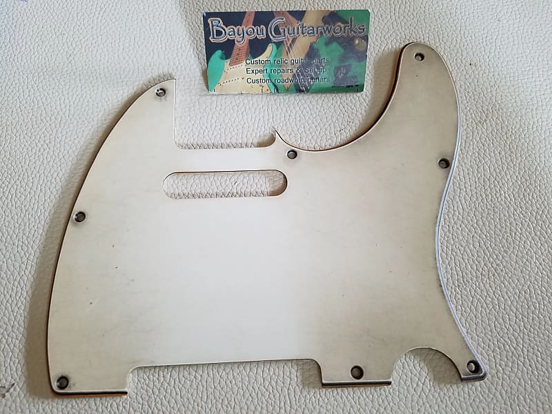 Fender Telecaster 3 ply Parchment Pickguard Aged Relic | Reverb UK