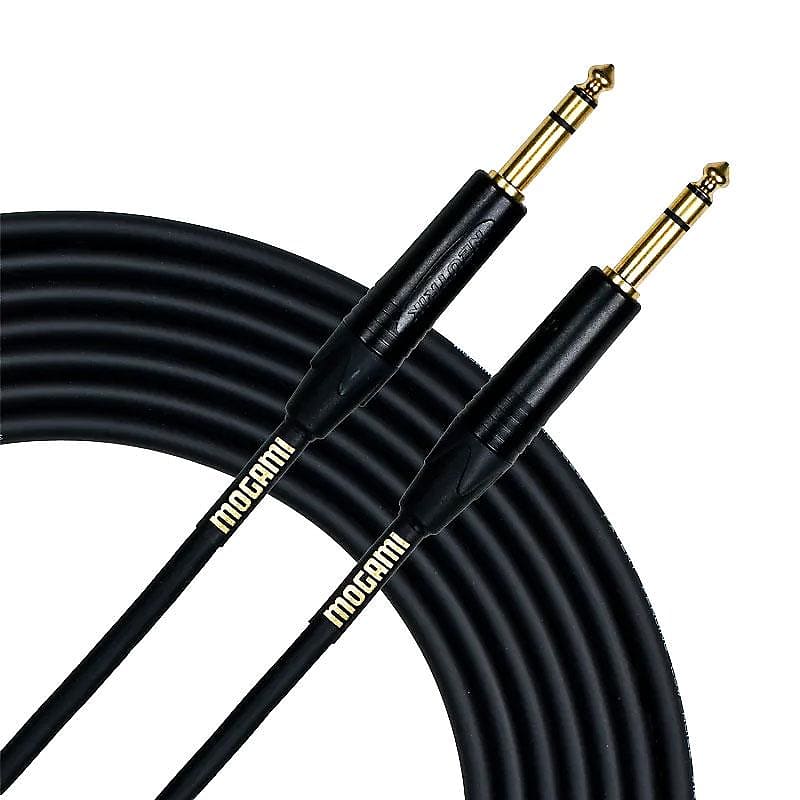 Mogami Gold Series 15 FT TRS-TRS Male Patch Cable | Reverb