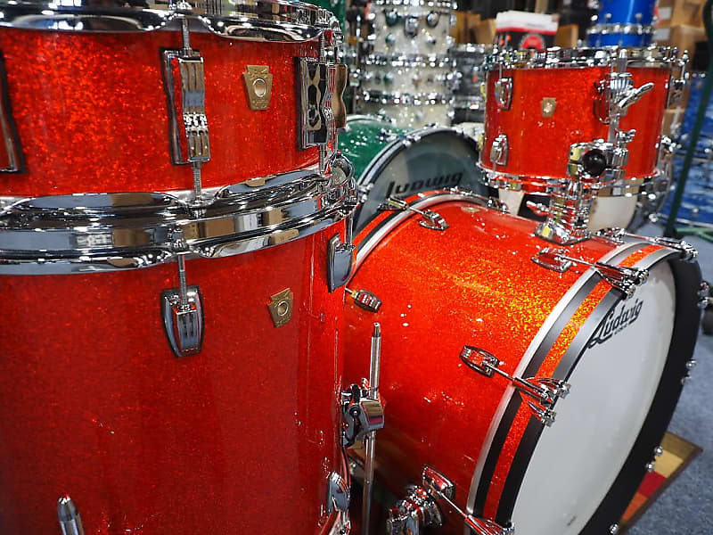 Ludwig Classic Maple Custom Fab Orange Glitter 2020 | Reverb