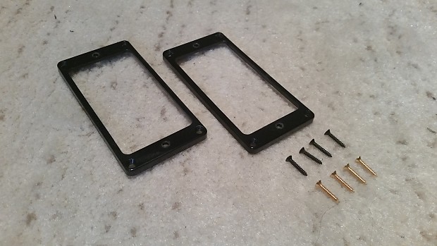 PRS Pickup Rings Black w/ black & gold screws | Reverb