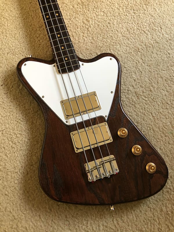 Custom built Fenderbird bass Non Reverse 2020 Dark Walnut | Reverb