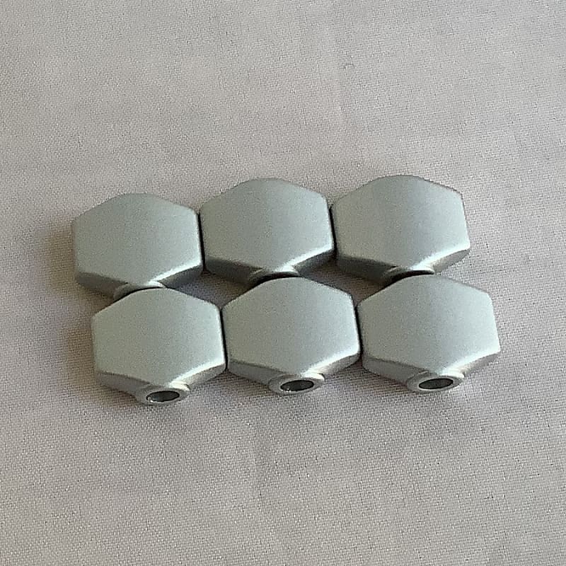 Sperzel Replacement Tuner Buttons, #6 Satin Chrome, Set of 6 | Reverb