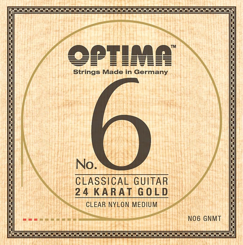Optima No. 6 GNMT 24K Gold and Nylon Medium Tension | Reverb