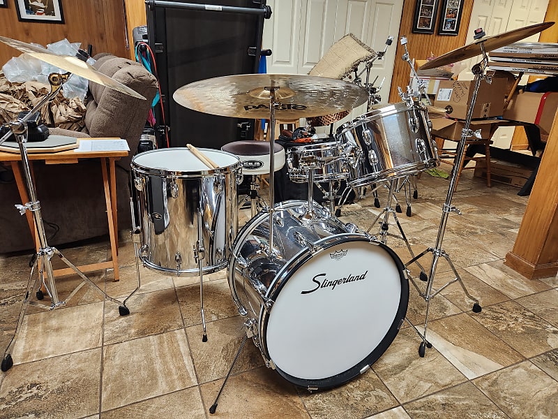 Slingerland 4N Joe Cusatis Sound King 1970's - Chrome over | Reverb